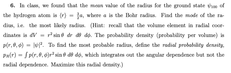 Solved 6. In class, we found that the mean value of the | Chegg.com