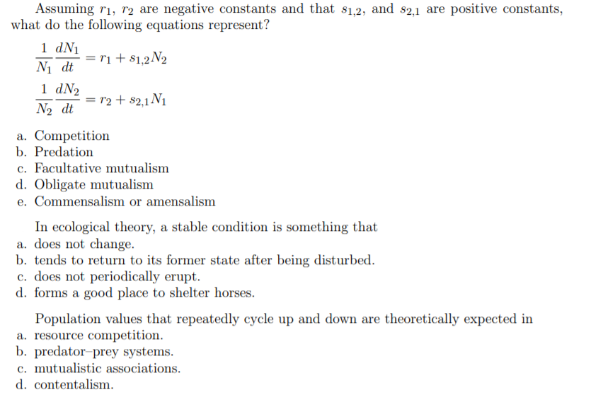Solved Assuming ri, r2 are negative constants and that $1,2, | Chegg.com