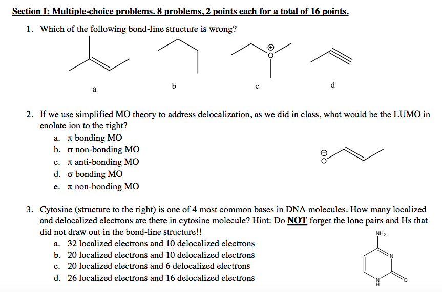 Solved Section I: Multiple-choice problems.8 problems, 2 | Chegg.com