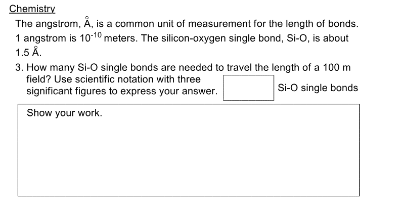 Solved Chemistry The angstrom, Å, is a common unit of | Chegg.com