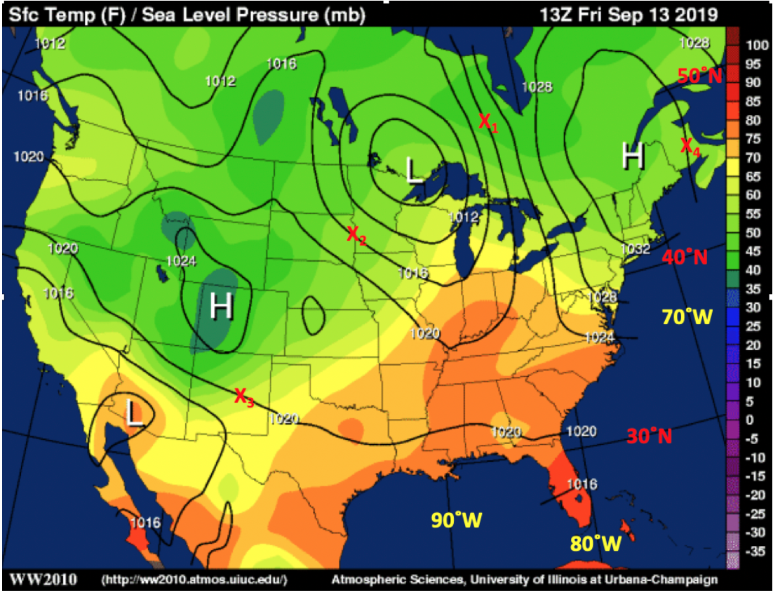 The map on the next page displays today’s | Chegg.com
