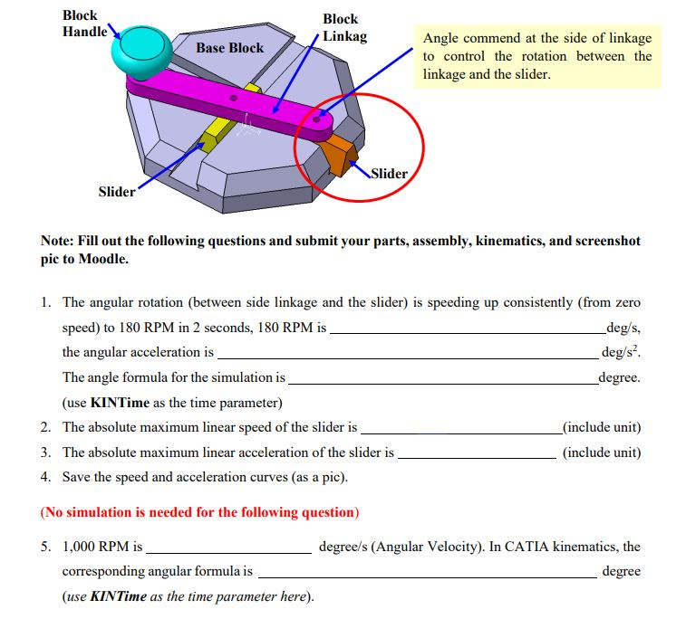 Block Handle Block Linkag Base Block Angle commend at | Chegg.com