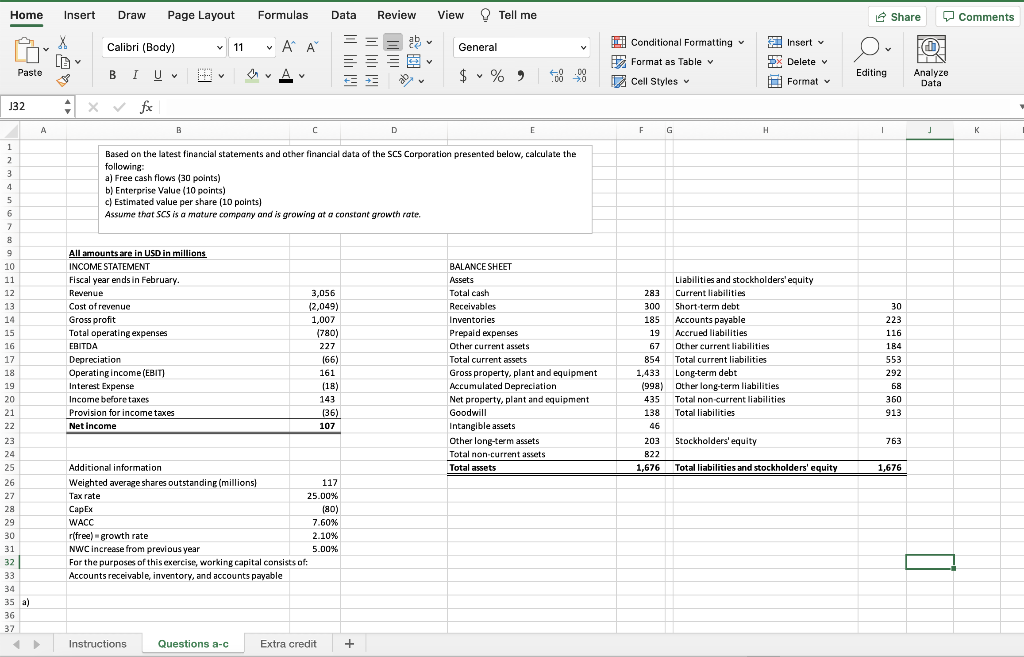 Solved Home Insert Draw Page Layout Formulas Data Review | Chegg.com