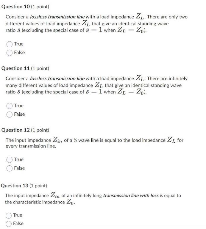 Solved Question 10 (1 point) Consider a lossless | Chegg.com