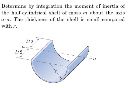 Solved Determine by integration the moment of inertia of the | Chegg.com