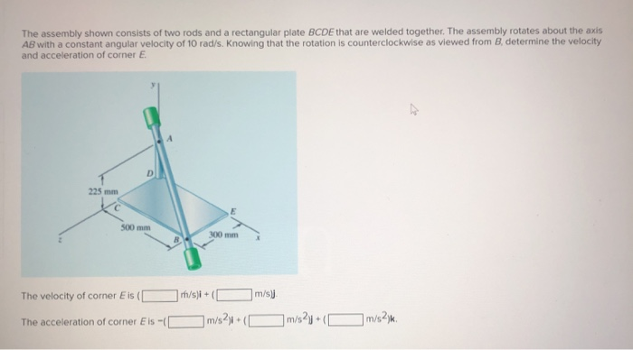 Solved The assembly shown consists of two rods and a | Chegg.com Solved The assembly shown consists of two rods and a | Chegg.com