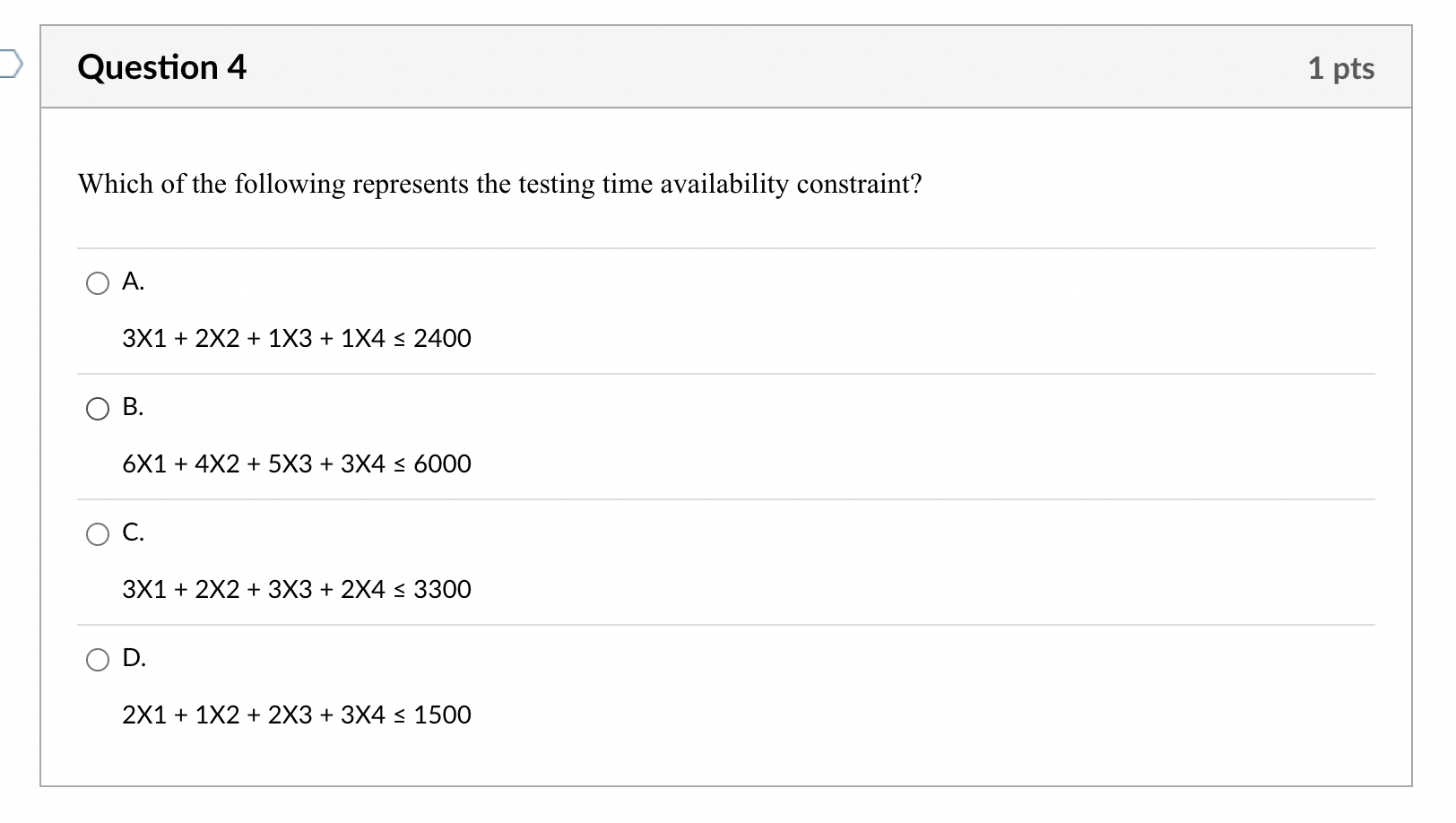 Solved Which of the following represents the testing time | Chegg.com