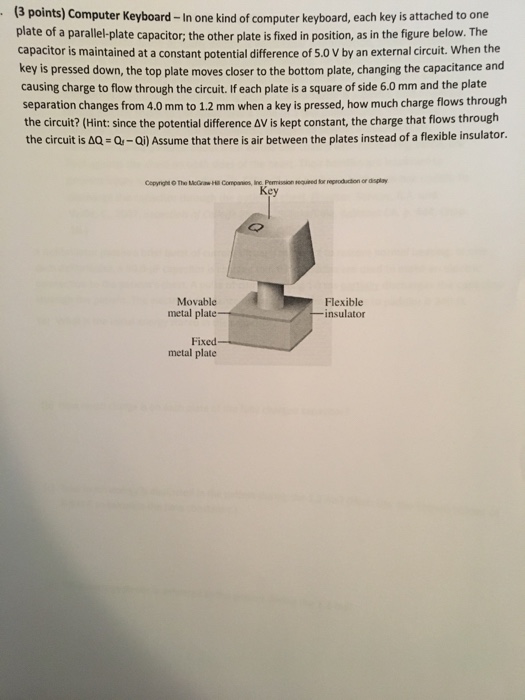 Solved Computer Keyboard - In one kind of computer keyboard, | Chegg.com