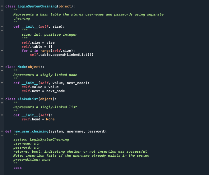 11 class LoginSystemChaining (object): Represents a | Chegg.com