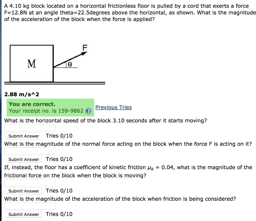 Solved A 4.10 kg block located on a horizontal frictionless | Chegg.com