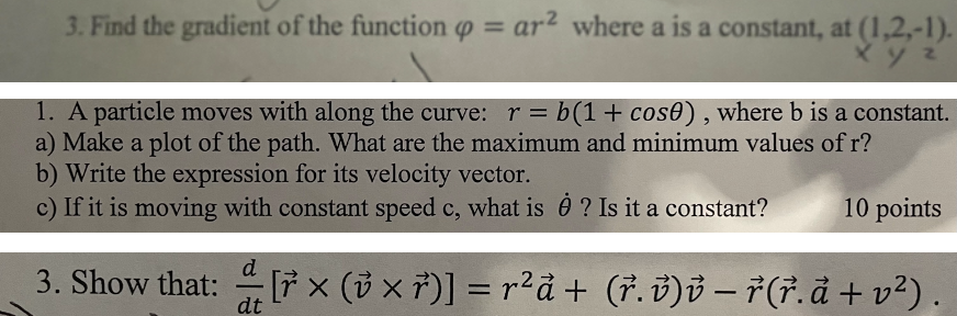 Solved 1. A particle moves with along the curve: | Chegg.com