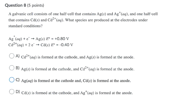 Solved Question 7 (5 points) For the following example, | Chegg.com