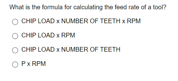Solved What is the formula for calculating the feed rate of | Chegg.com