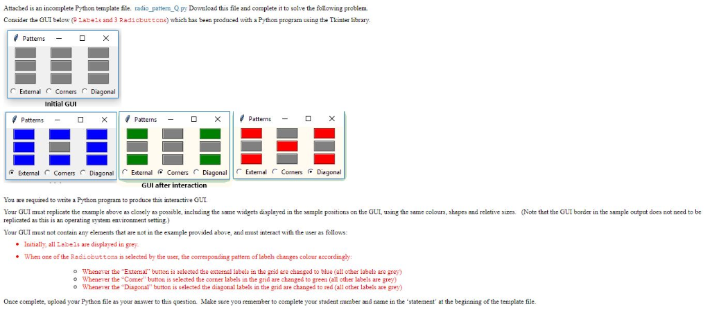 Solved Attached is an incomplete Python template file. radio | Chegg.com