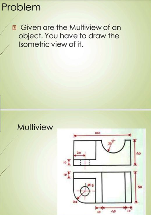 Solved Problem ? Given are the Multiview of an object. You | Chegg.com
