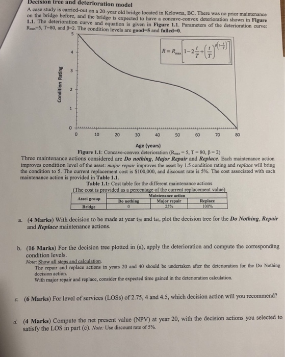 Decision and tree deterioration model A case study is | Chegg.com