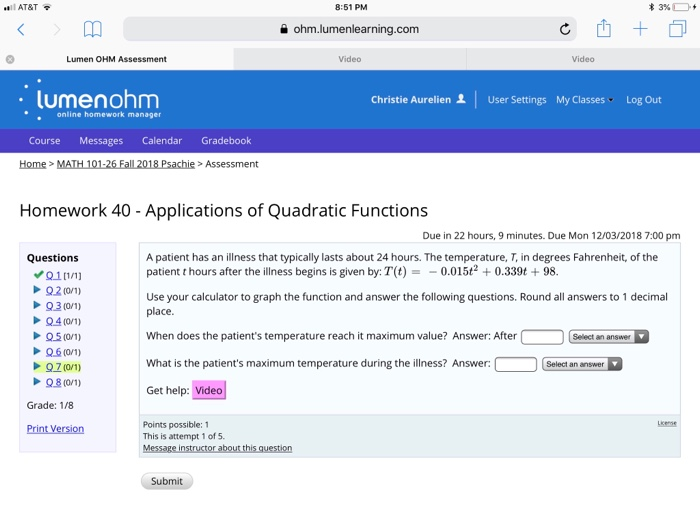 Solved AT&T 8:51 PM a ohm.lumenlearning.com Lumen OHM | Chegg.com