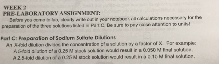 Solved WEEK 2 PRE-LABORATORY ASSIGNMENT: Before you come to | Chegg.com