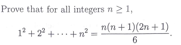 Solved Prove that for all integers n > 1, 12 + 22 + ... + na | Chegg.com