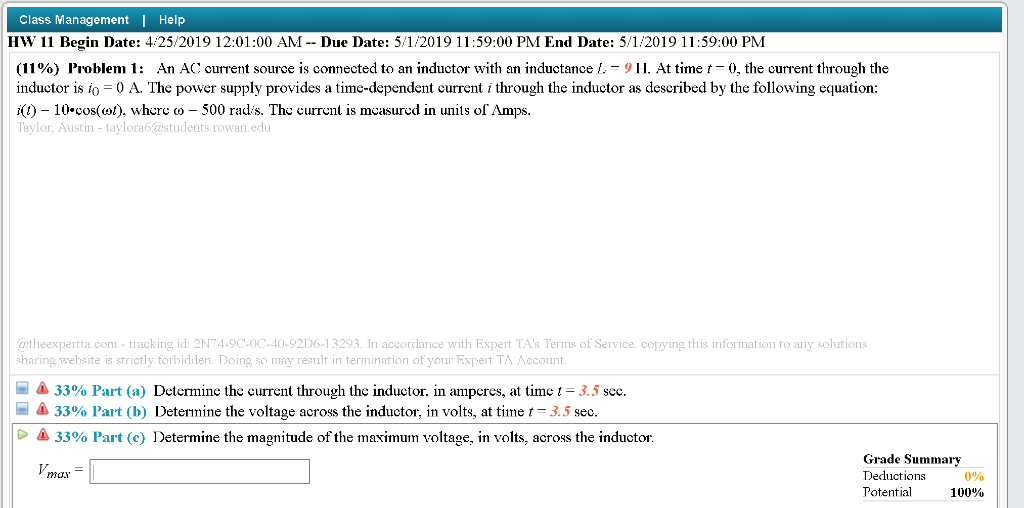 Solved Class Management | Help HW 11 Begin Date: 4 25/2019 | Chegg.com
