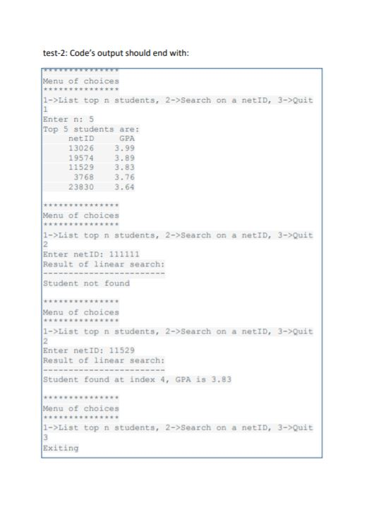 Solved: Write A Program That Manages Students' Information... | Chegg.com