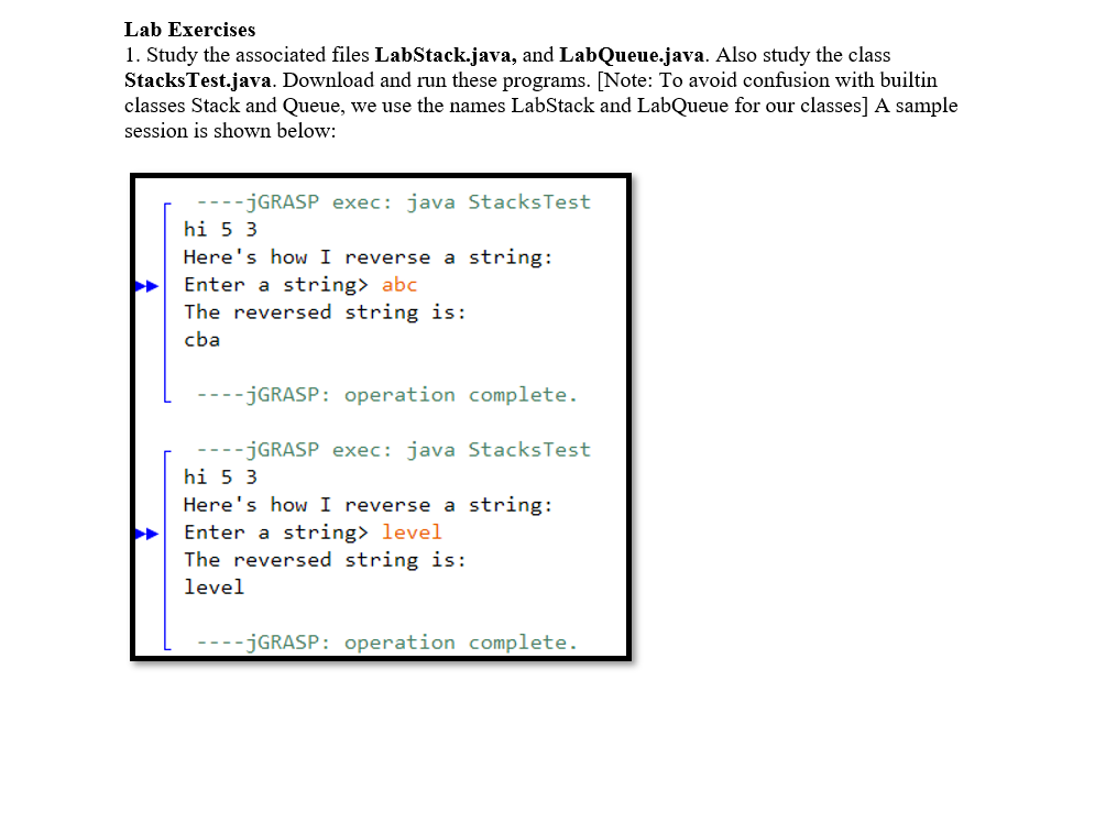 Solved Lab Exercises 1. Study the associated files | Chegg.com