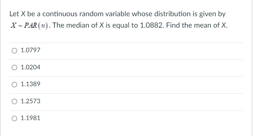 Solved Let X Be A Continuous Random Variable Whose 4569