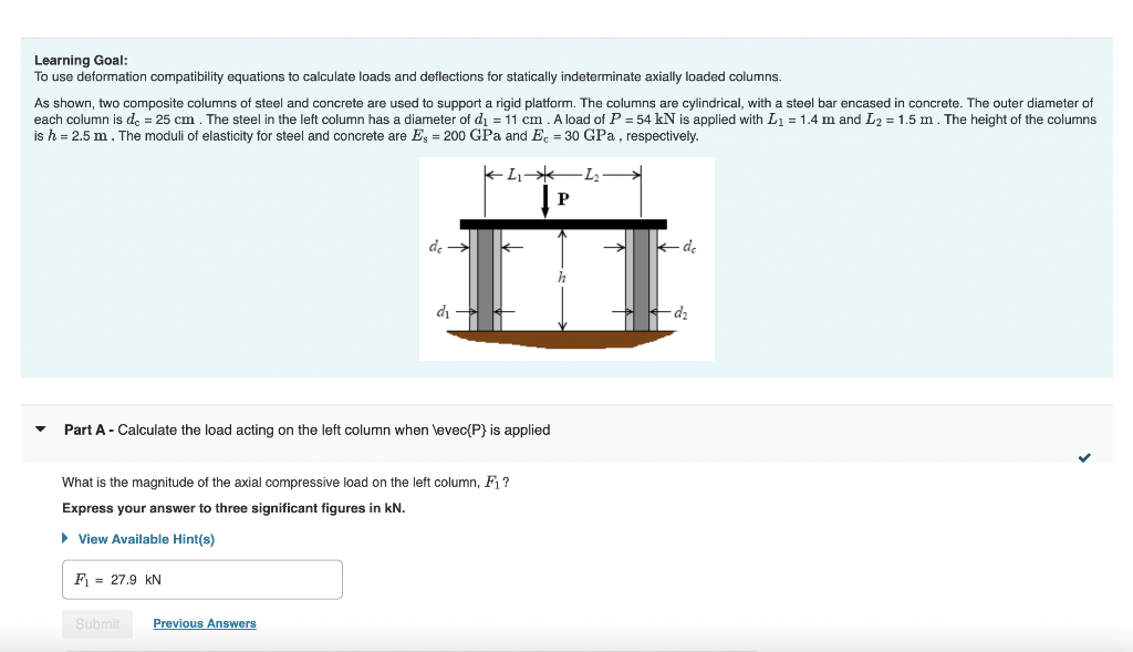 Solved Learning Goal: To use deformation compatibility | Chegg.com