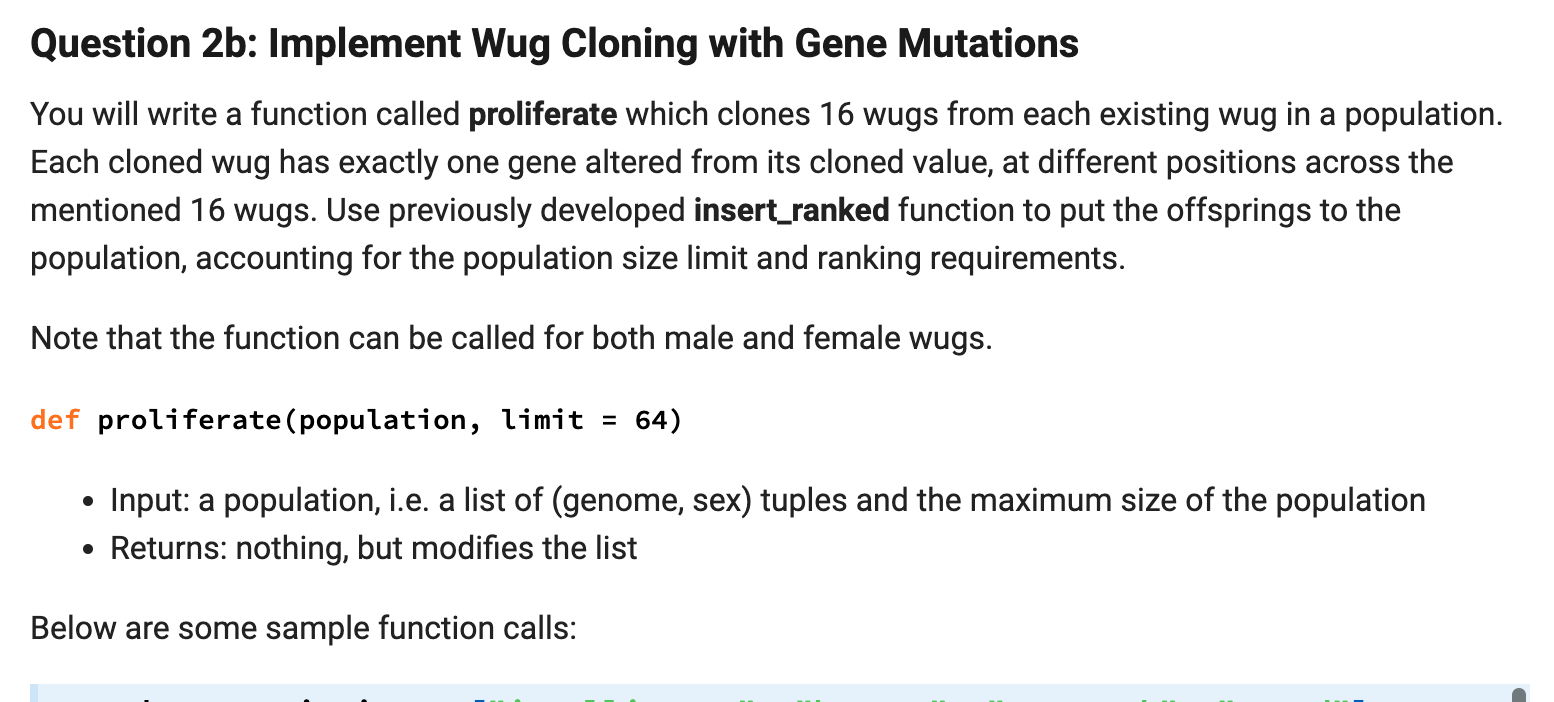 Solved Question 2b: Implement Wug Cloning with Gene | Chegg.com