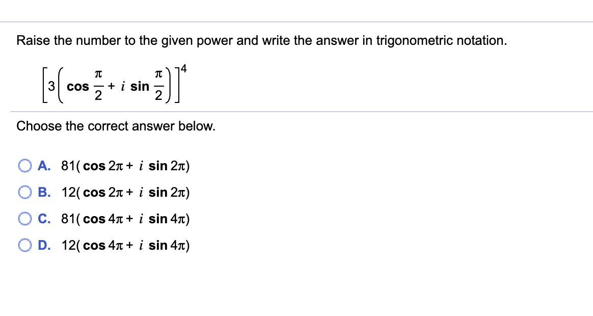 Solved Multiply and leave the answer in trigonometric | Chegg.com