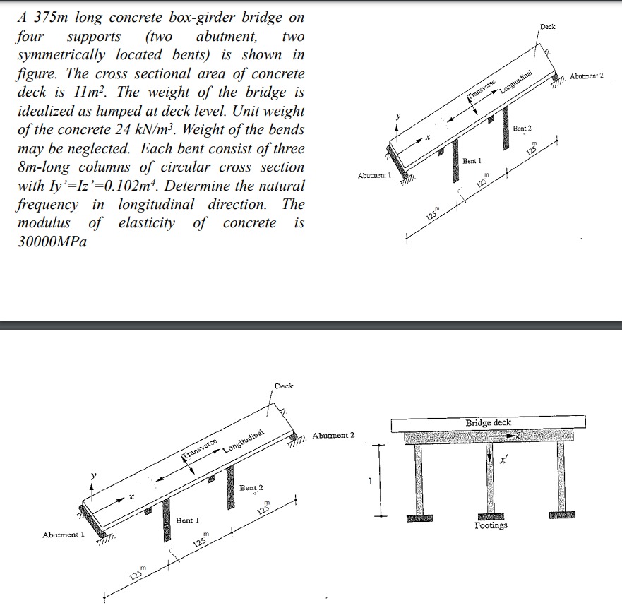 A 375m long concrete box-girder bridge on four | Chegg.com