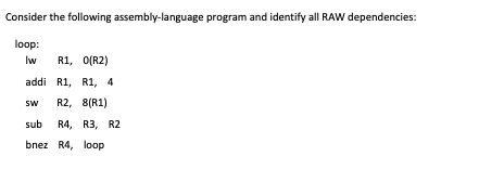 Solved Consider the following assembly-language program and | Chegg.com