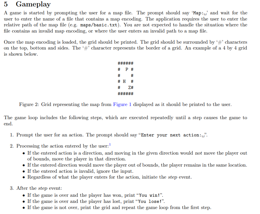 Python question. about zombie survival game, End of | Chegg.com