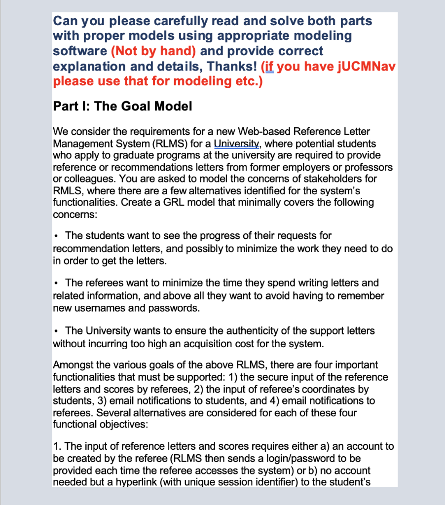 [Solved]: Can you please carefully read and solve both par