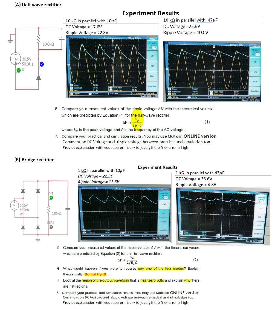 Solved Question on lab assignment to compare the experiment | Chegg.com