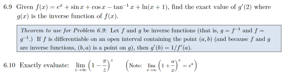 Solved 9 Given f(x)=ex+sinx+cosx−tan−1x+ln(x+1), find the | Chegg.com