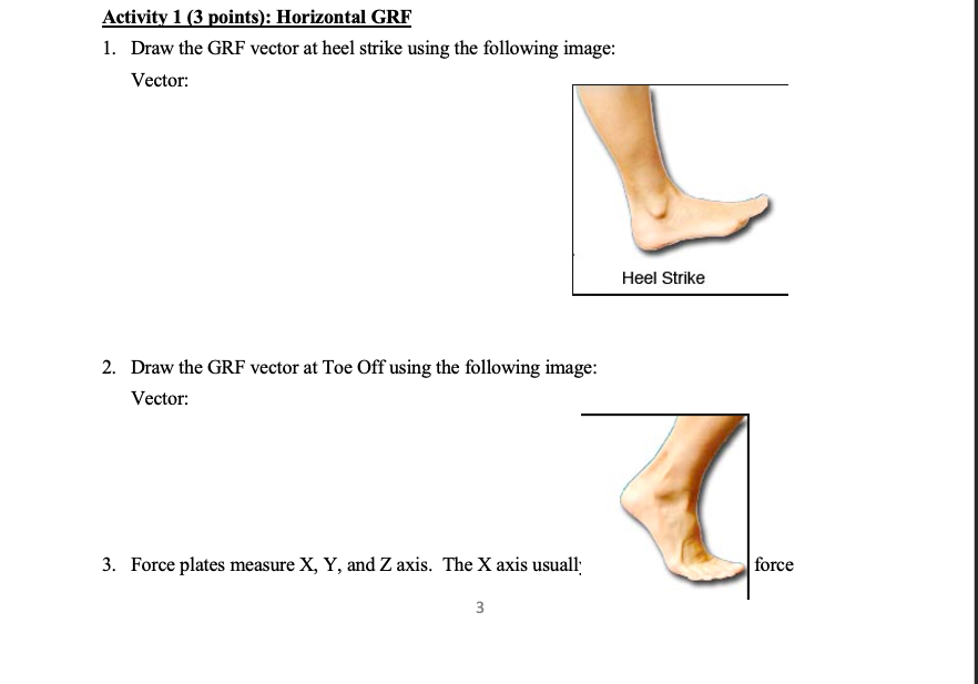 Activity 1 (3 points): Horizontal GRF 1. Draw the GRF | Chegg.com