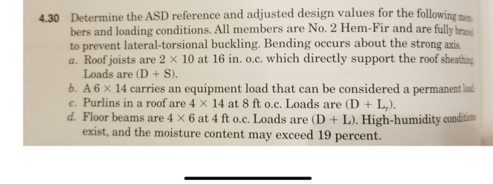 Solved Determine the ASD reference and adjusted design | Chegg.com