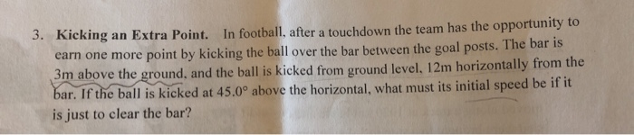 Solved king an Extra Point. In football, after a touchdown | Chegg.com