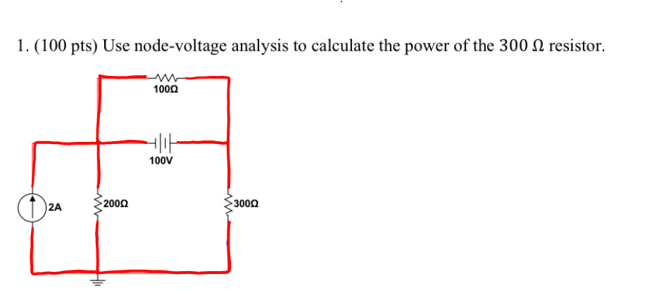 Solved 1. ( 100pts) Use node-voltage analysis to calculate | Chegg.com