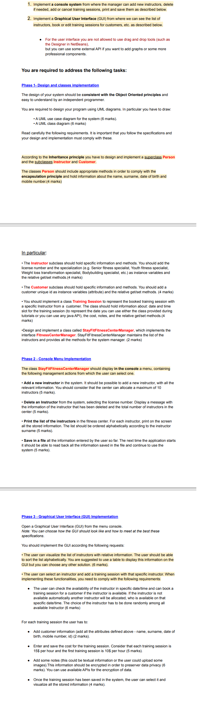 Solved 1. Implement a console system from where the manager | Chegg.com