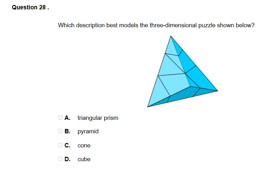 Solved Which description best models the three-dimensional | Chegg.com