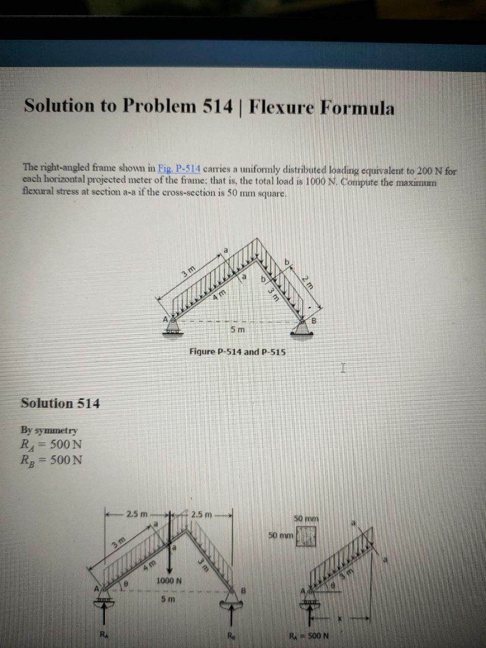 Solution to Problem 514 | Flexure Formula The | Chegg.com