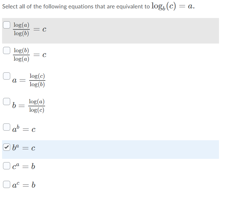 Solved Select all of the following equations that are | Chegg.com