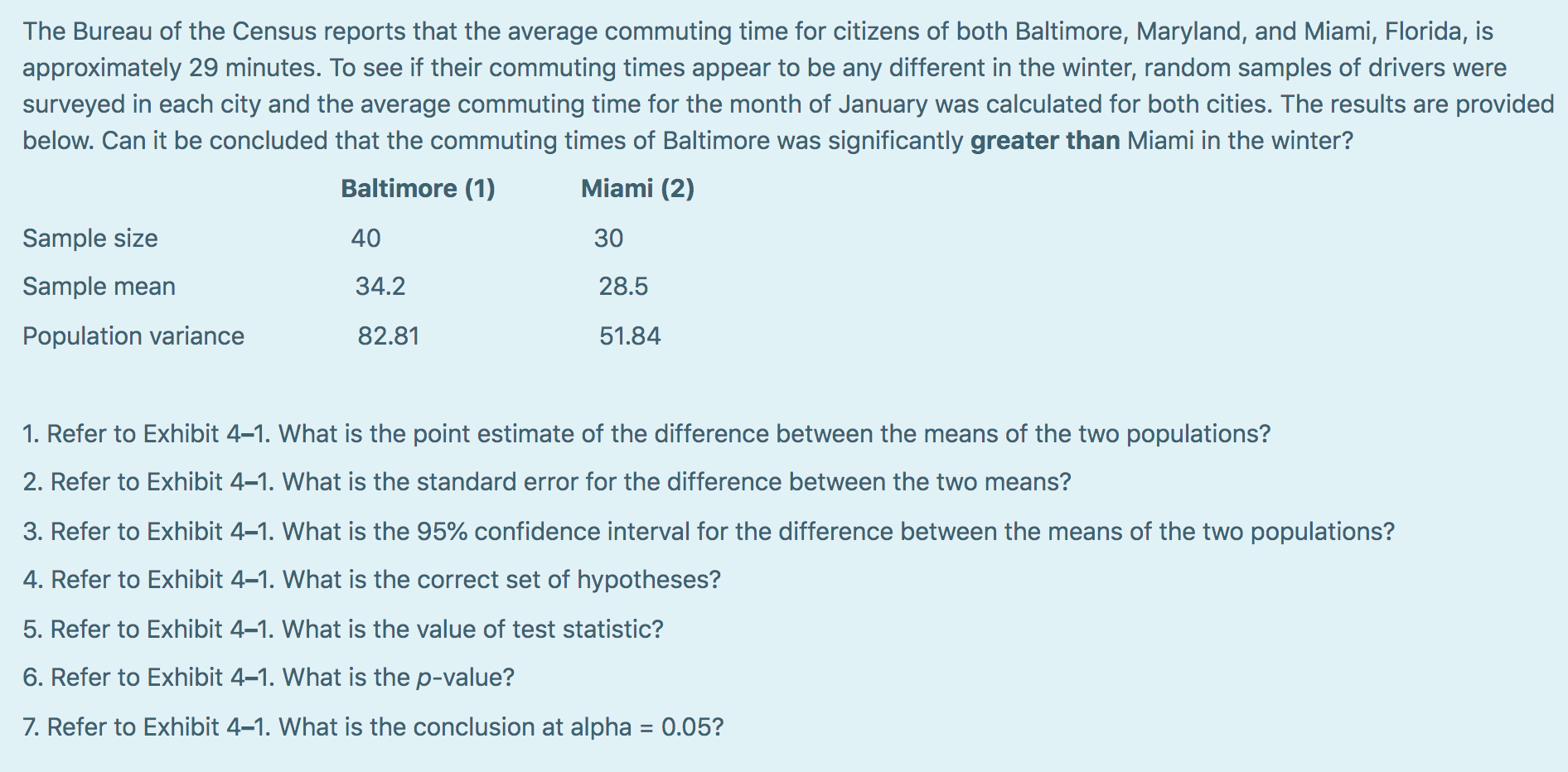 Solved The Bureau of the Census reports that the average | Chegg.com