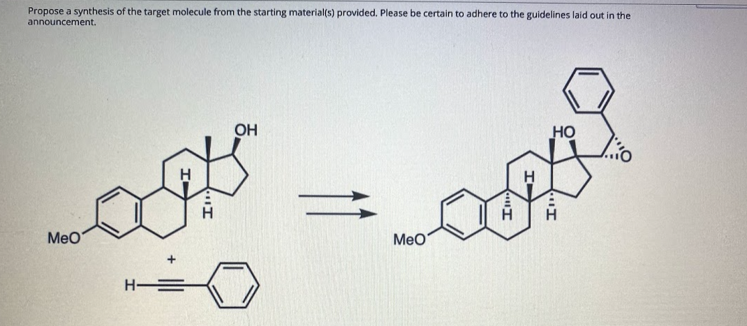 Solved Propose a synthesis of the target molecule from the | Chegg.com