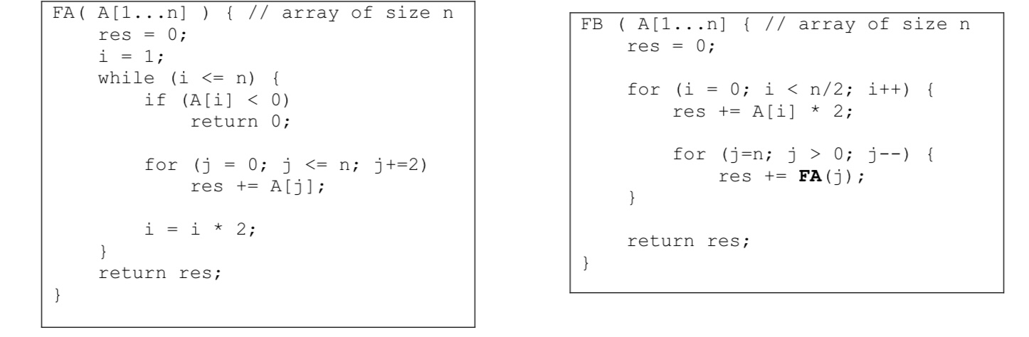 Solved Analyze the running time of the following two pieces | Chegg.com