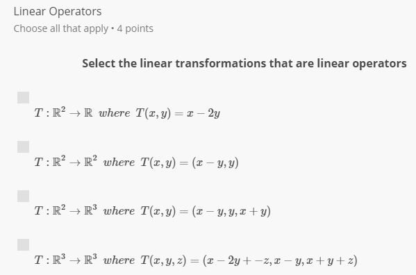 Solved Eigen Values and Eigen Vectors Choose one • 4 points | Chegg.com