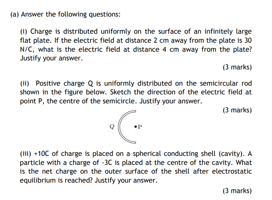 Solved (a) Answer the following questions: (i) Charge is | Chegg.com