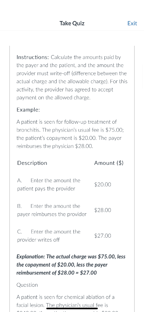 Instructions: Calculate the amounts paid by the payer | Chegg.com